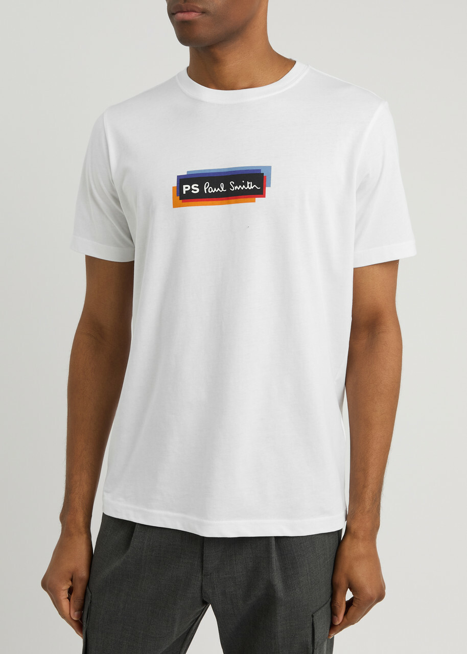 PS Paul Smith Logo-printed Cotton T-shirt White PS by Paul Smith
