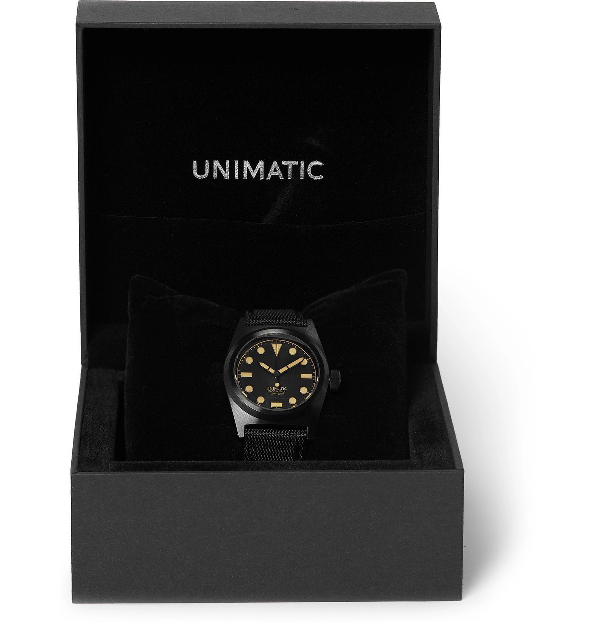Unimatic - U2-CN DLC-Coated Stainless Steel and CORDURA Watch - Black ...