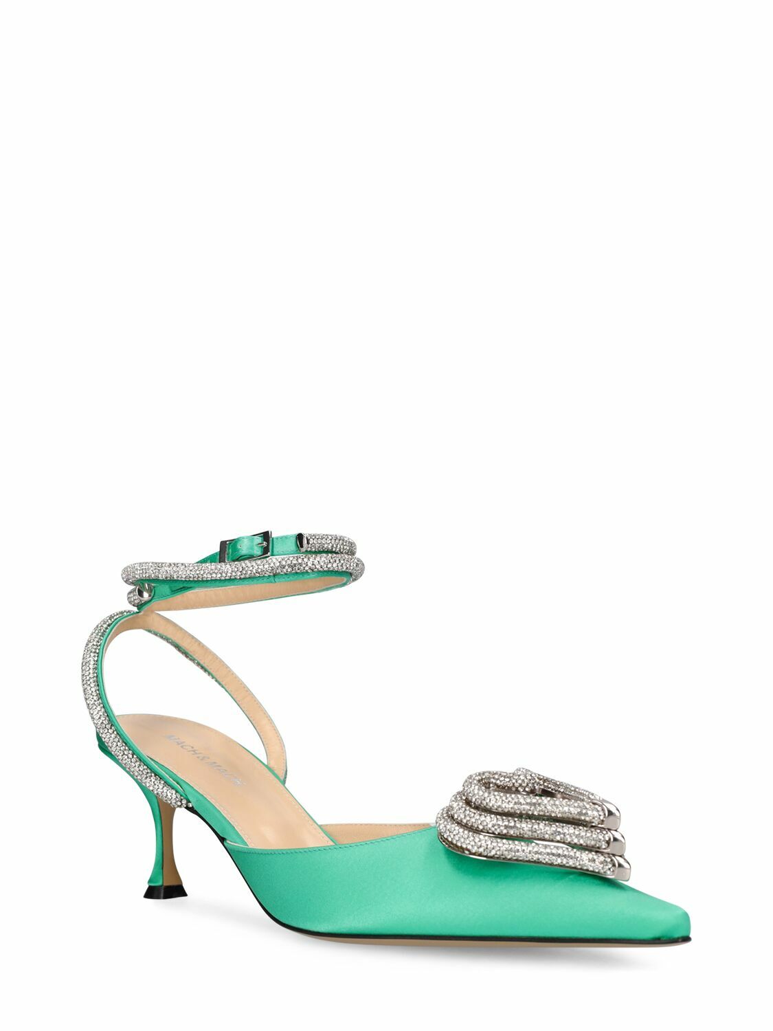 MACH & MACH - 65mm Triple Heart Satin Pumps MACH & MACH