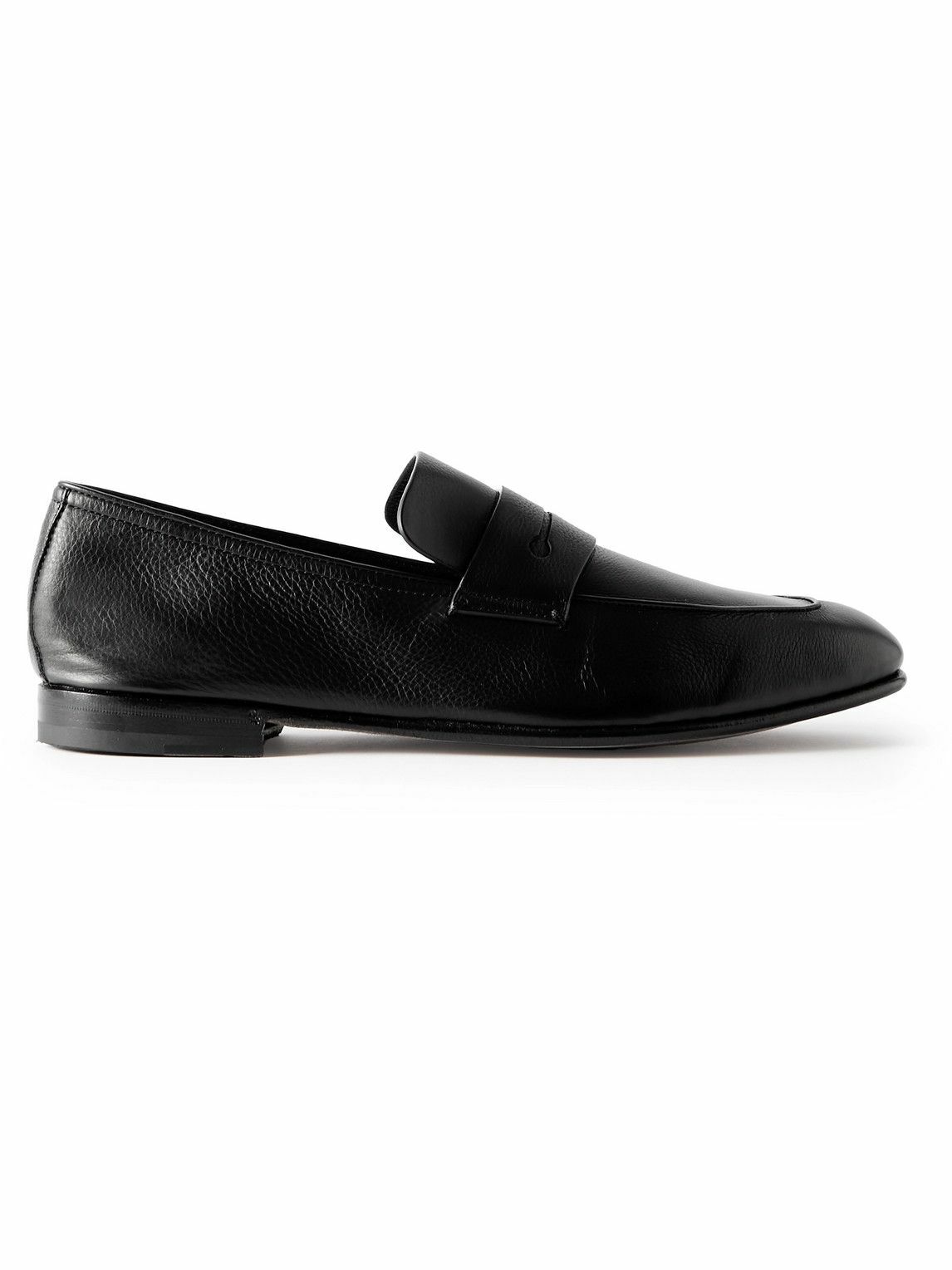 Zegna - L'Asola SECONDSKIN Full-Grain Leather Penny Loafers - Black Zegna