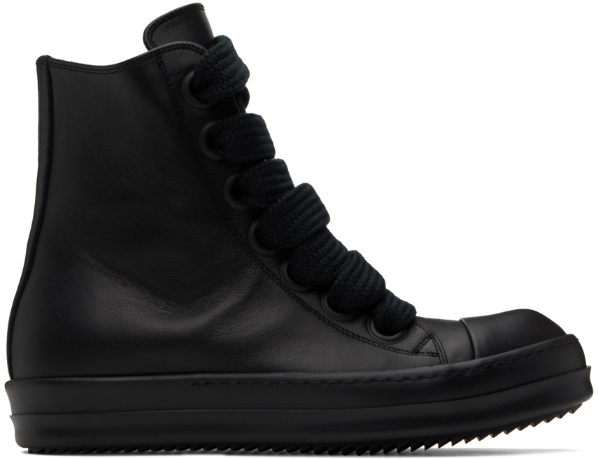 Rick Owens Black Jumbo Laced Sneakers Rick Owens