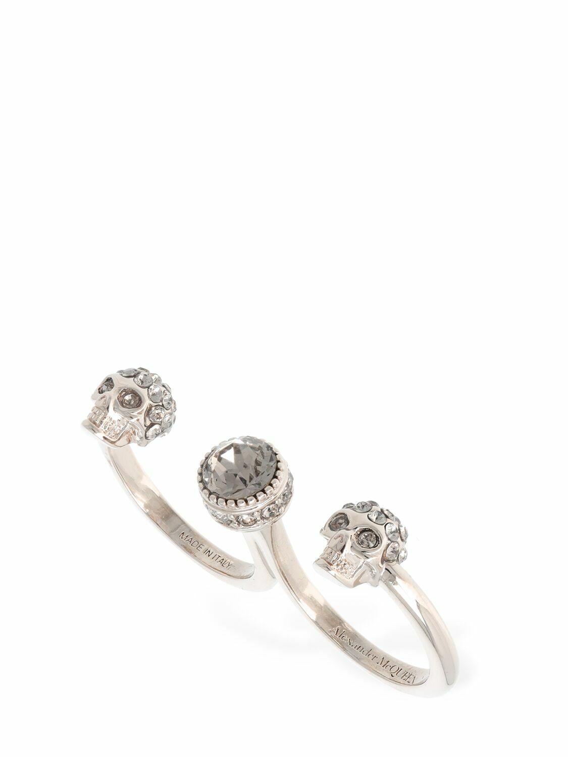 ALEXANDER MCQUEEN - Double Skull Brass Ring Alexander McQueen