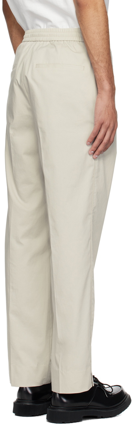 Solid Homme Gray Concealed Drawstring Trousers Solid Homme