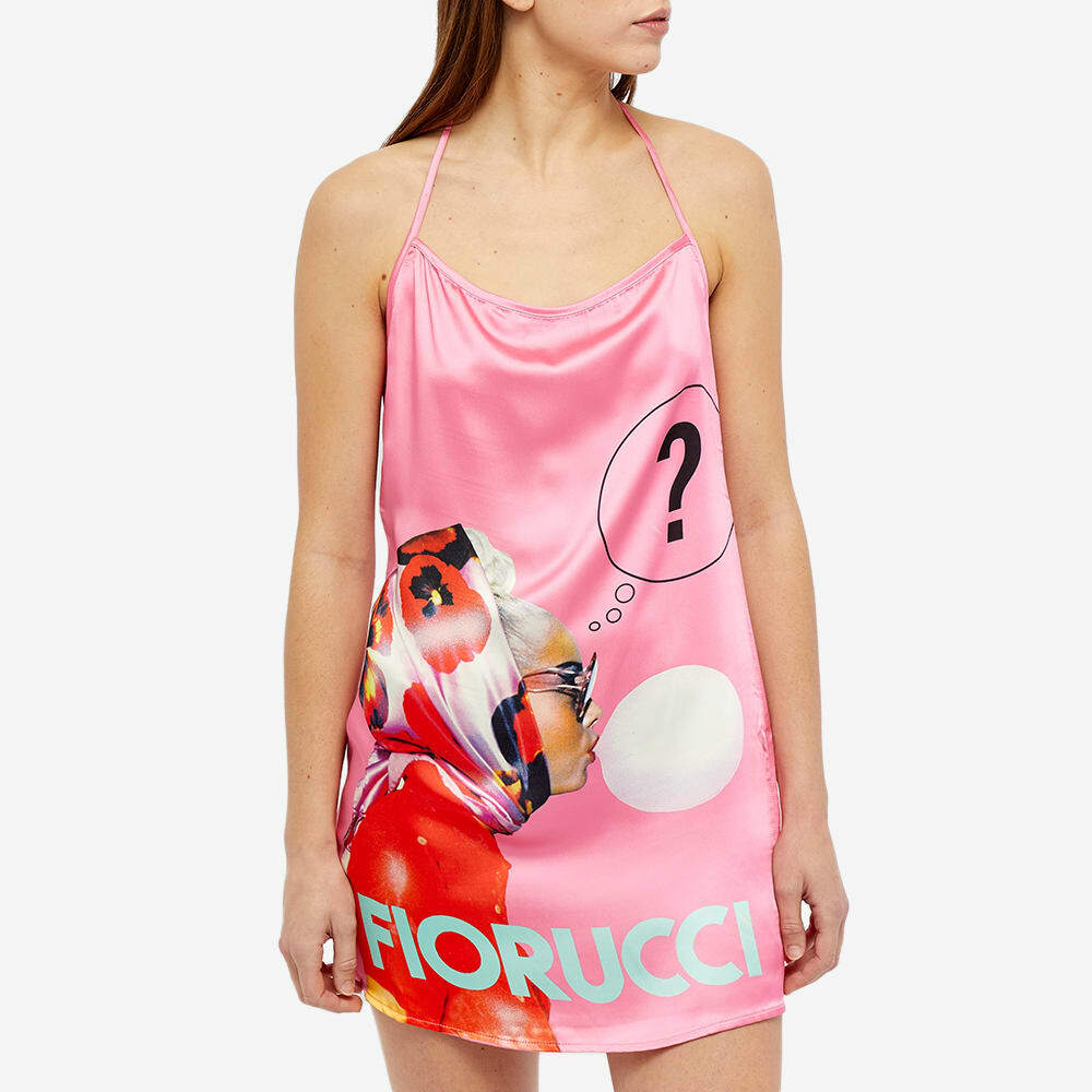 Fiorucci Women's Gum Logo Slip Dress in Pink Fiorucci