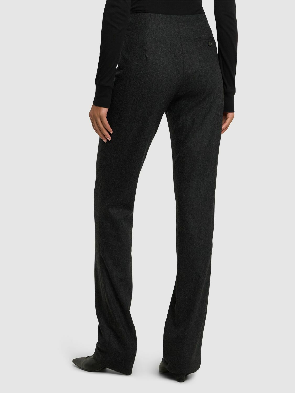 THE FRANKIE SHOP Morrison Stretch Wool Straight Pants The Frankie Shop