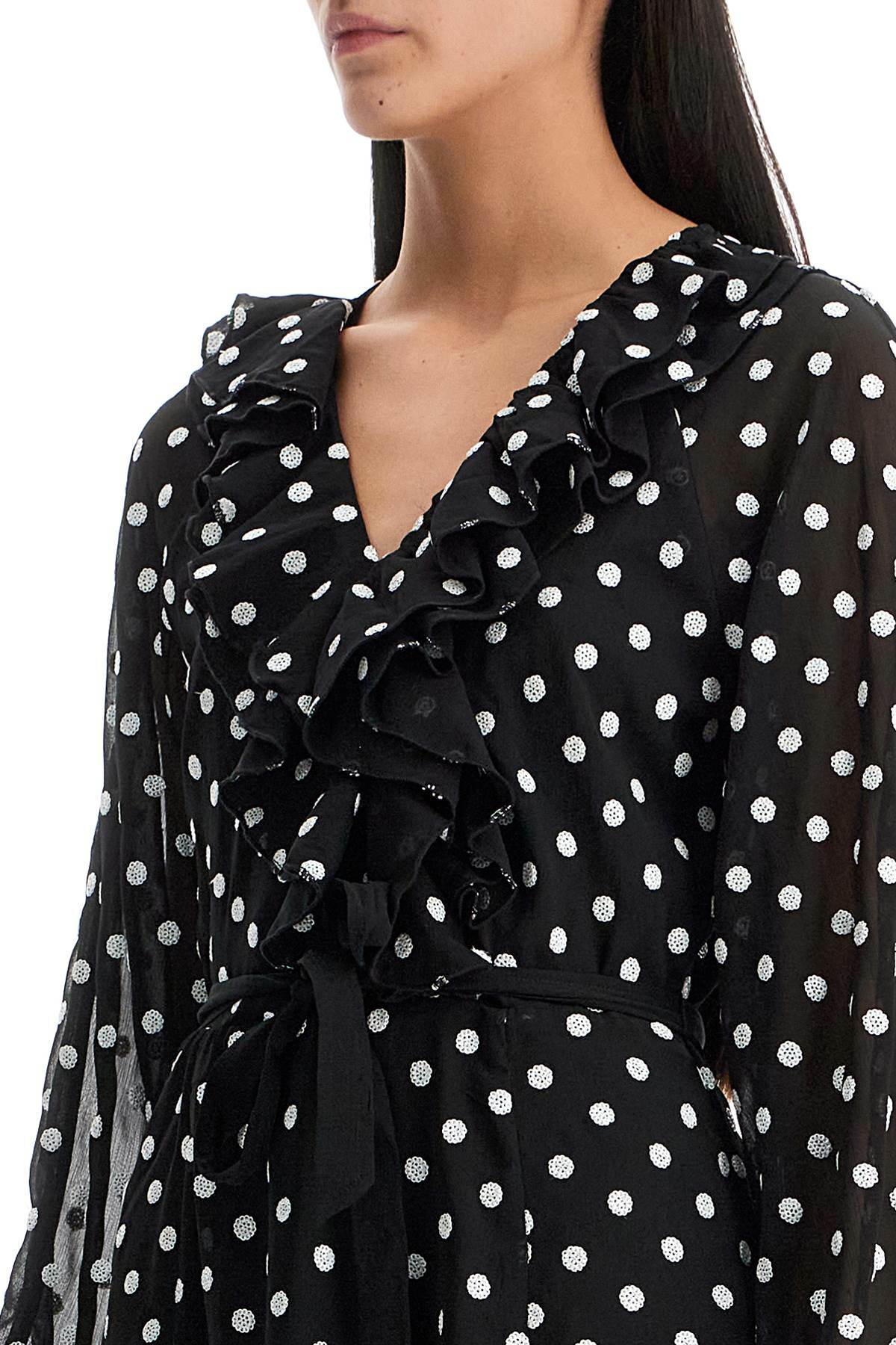 ROTATE chiffon mini dress with sequ Black ROTATE Birger Christensen
