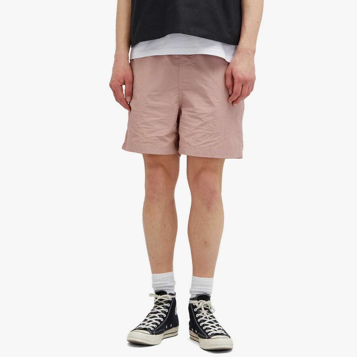 Brain Dead Men's Nylon Climber Shorts in Mauve Brain Dead