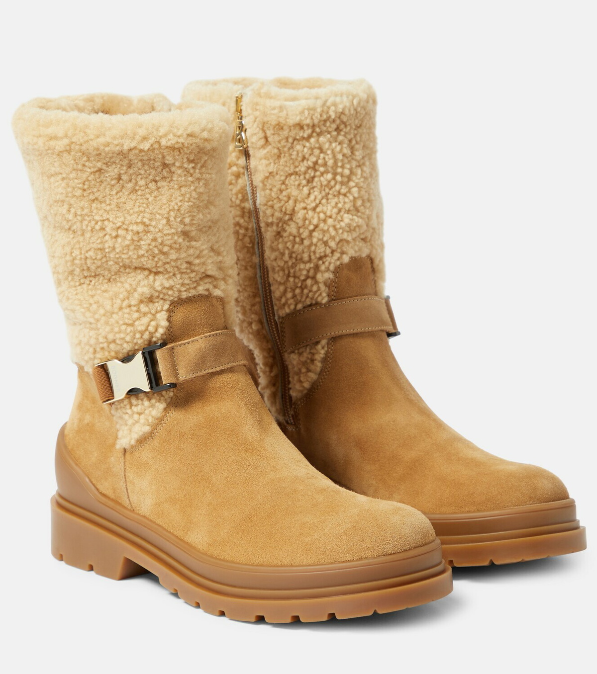 Bogner St. Moritz leather and shearling ankle boots Bogner