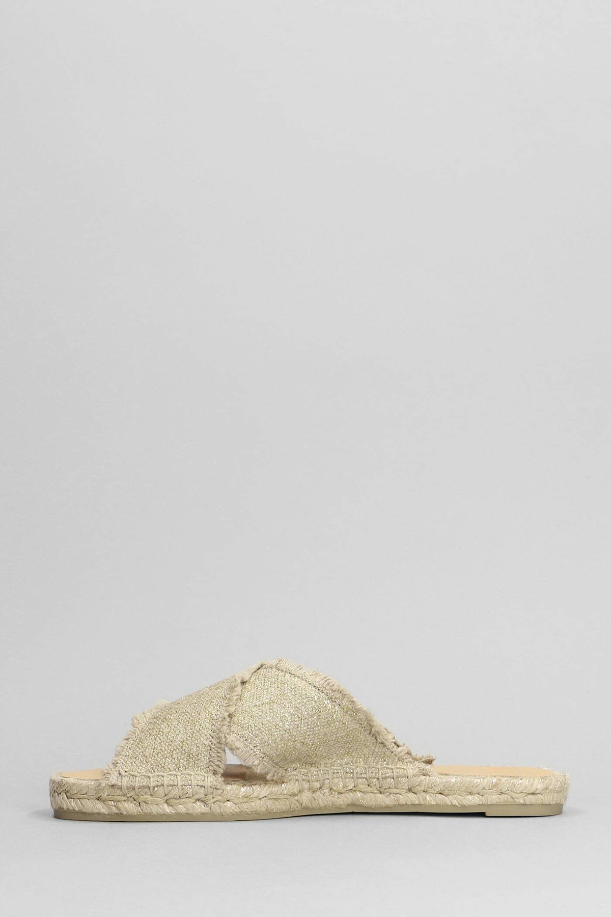 Castañer Palmera-032 Flats In Gold Canvas Castaner