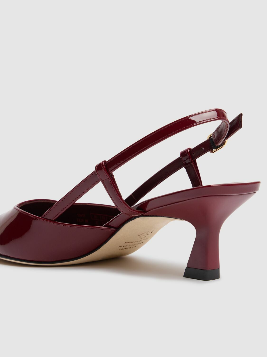 STUART WEITZMAN 50mm Vinnie Patent Leather Slingbacks Stuart Weitzman