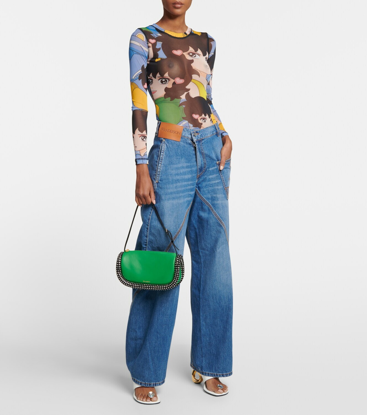 JW Anderson - Bumper embellished leather shoulder bag JW Anderson
