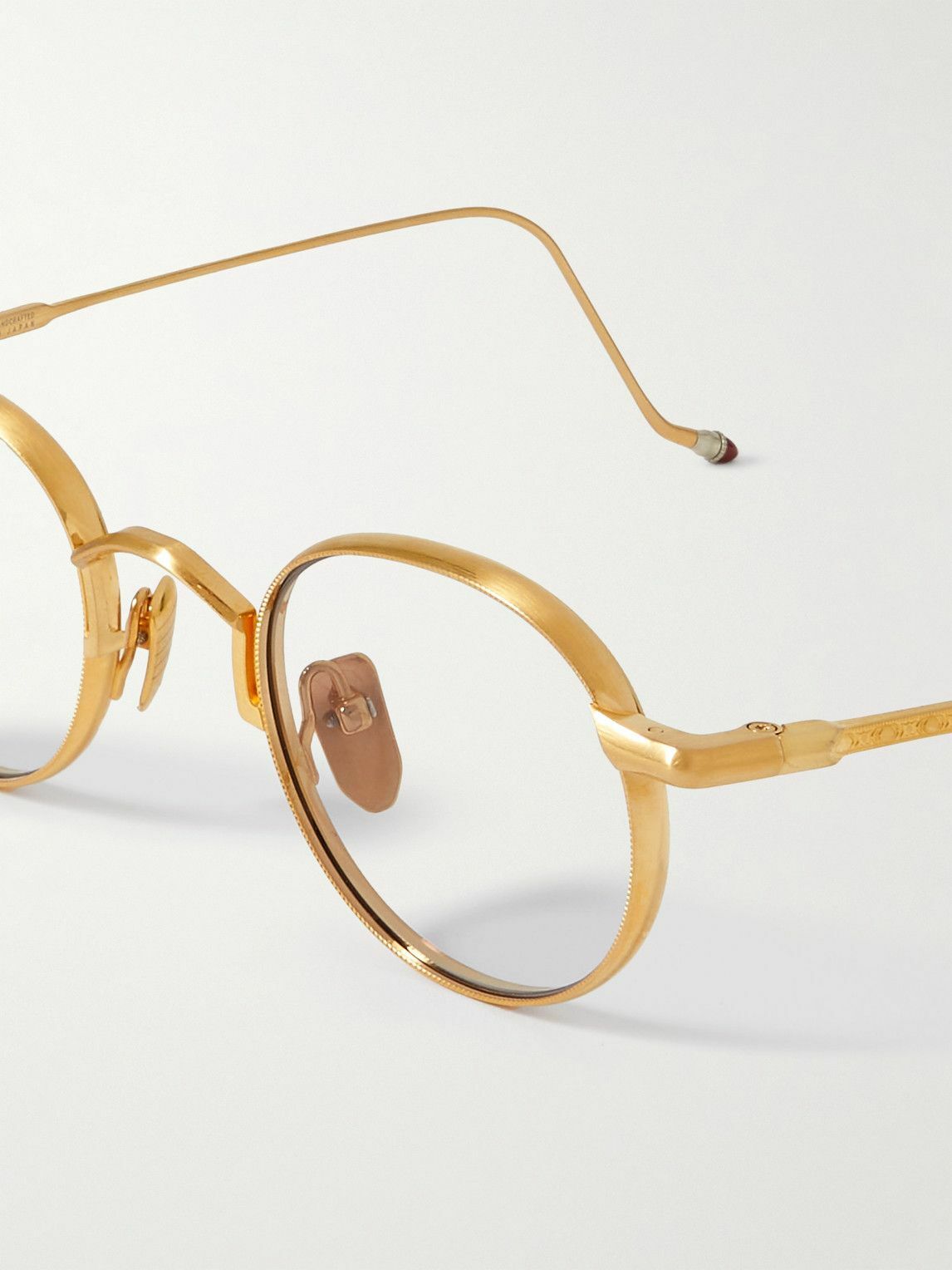Jacques Marie Mage - Full Metal Jacket Round-Frame Gold-Tone Sunglasses ...