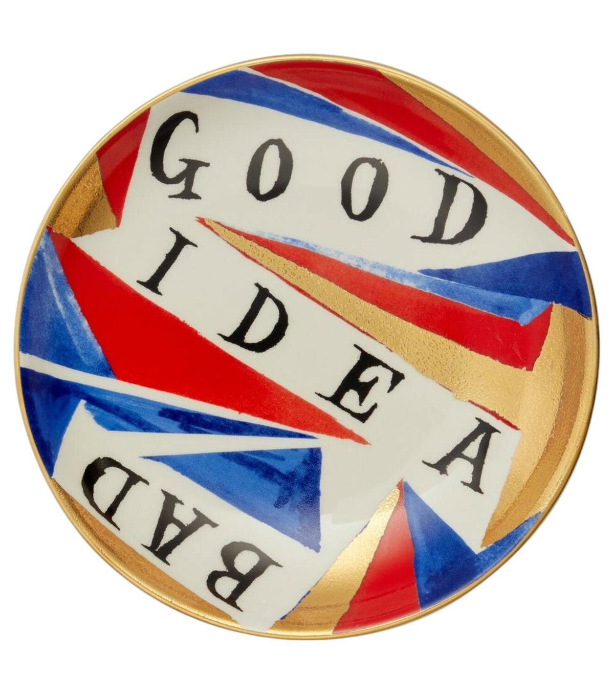 L'Objet x Ruan Hoffmann Good/Bad Idea porcelain plate L'Objet