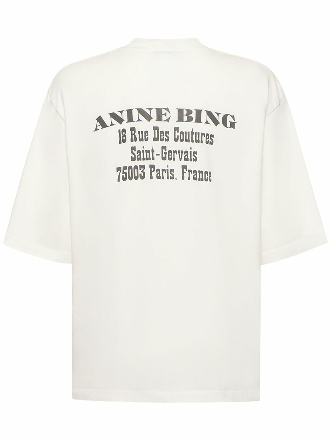 ANINE BING - Avi Cotton Jersey T-shirt ANINE BING