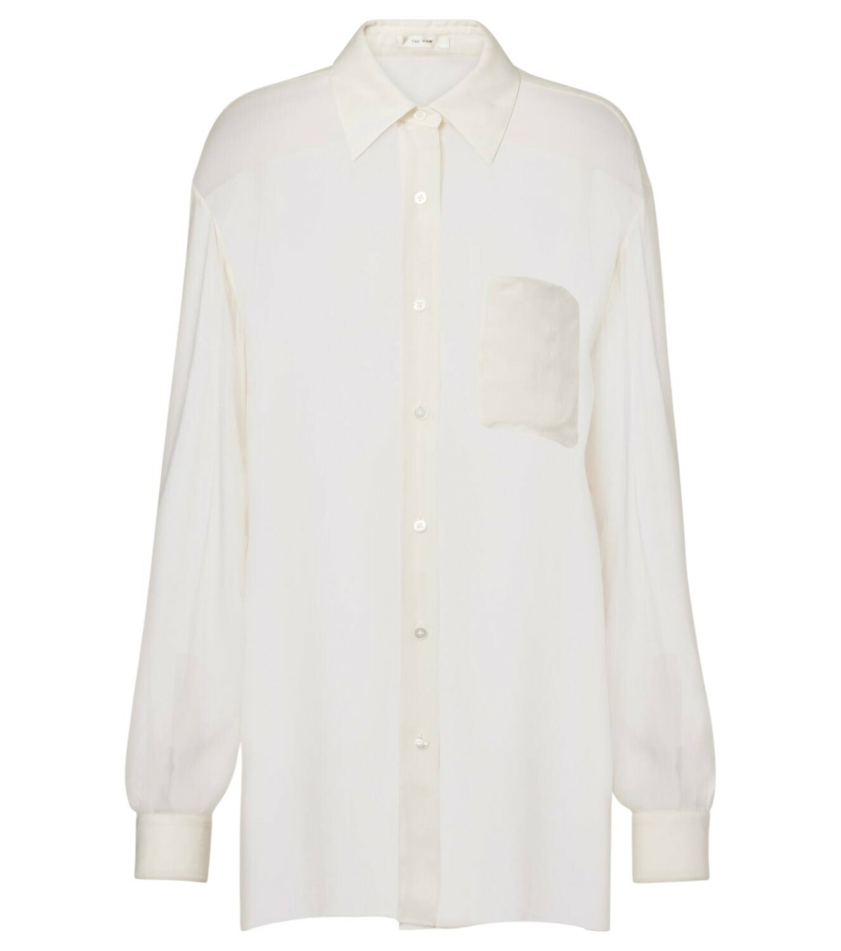 The Row Nesson oversized striped cupro shirt The Row