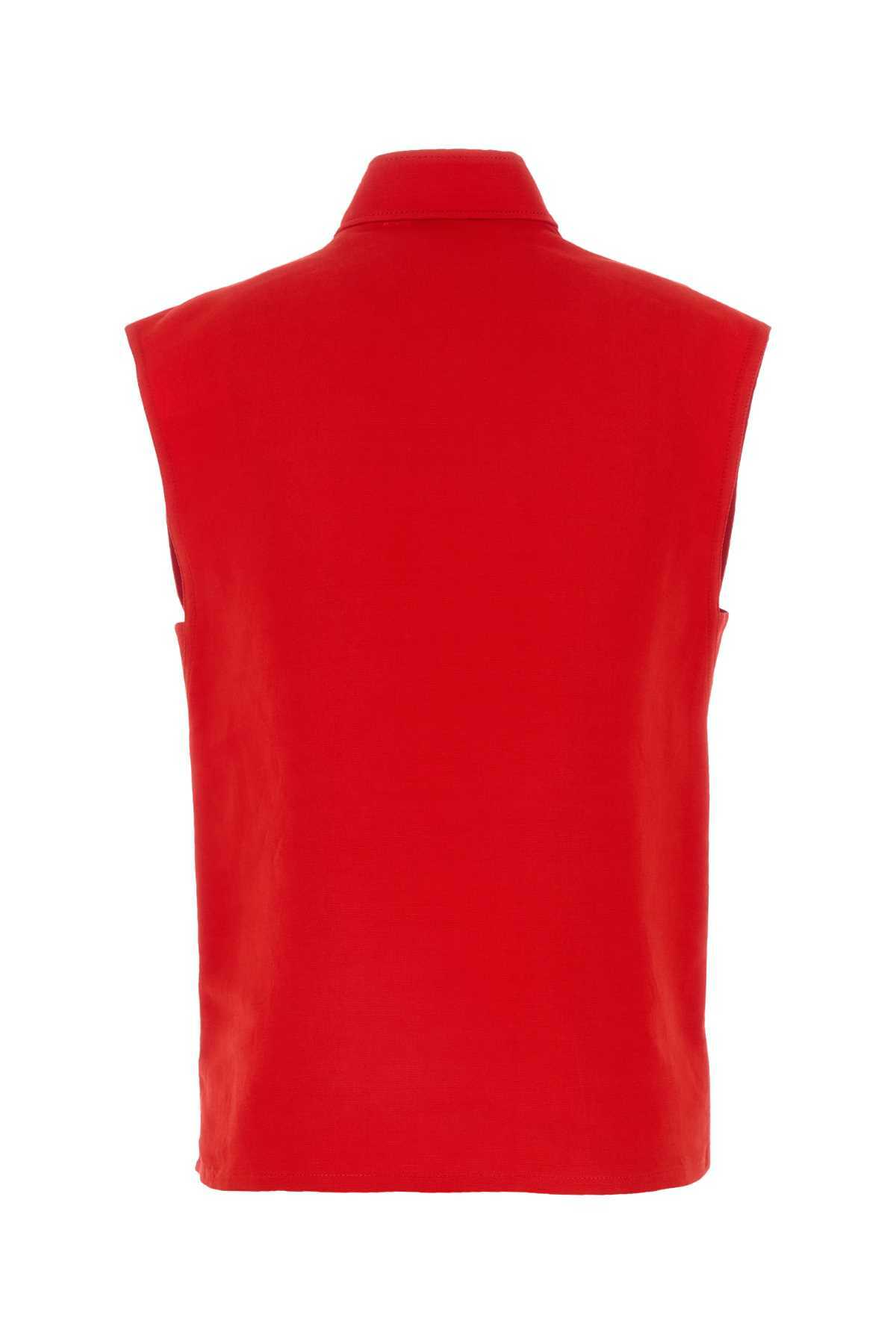Burberry Red Canvas Vest Burberry