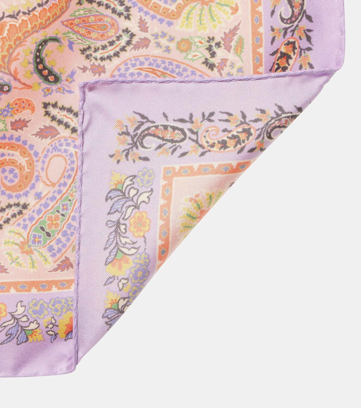 Etro Printed silk twill scarf Etro