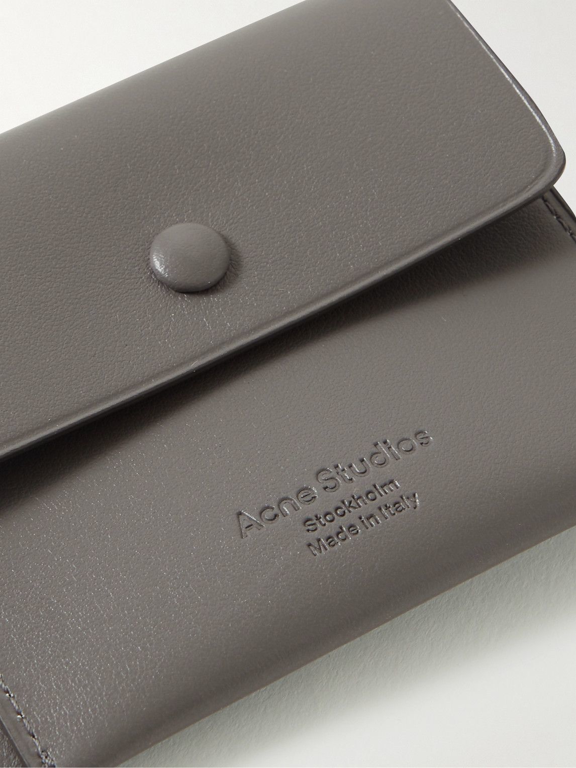 Acne Studios - Logo-Print Leather Trifold Wallet Acne Studios