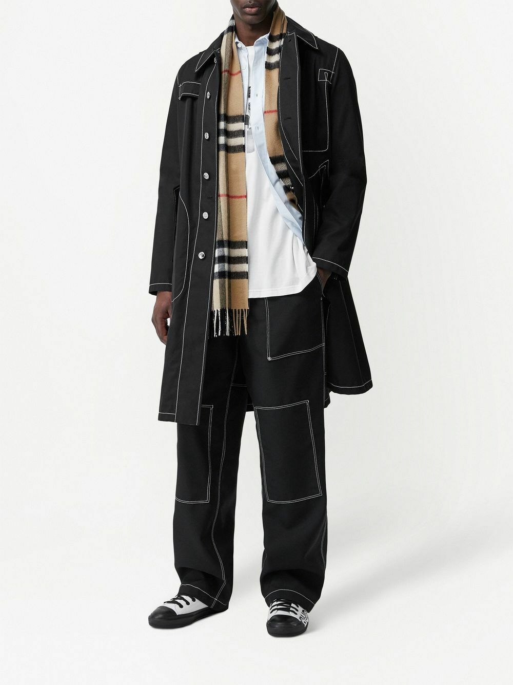 BURBERRY - Giant Check Cashmere Scarf Burberry