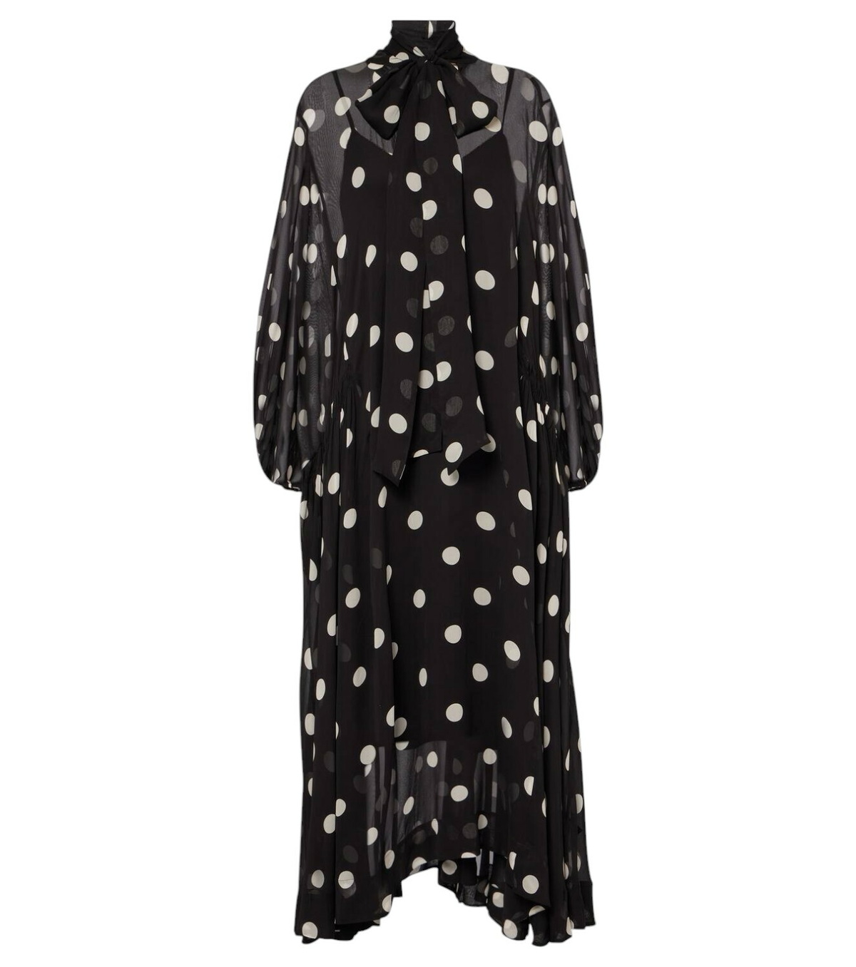 Zimmermann Crush Tie Neck Billow polka-dot maxi dress Zimmermann