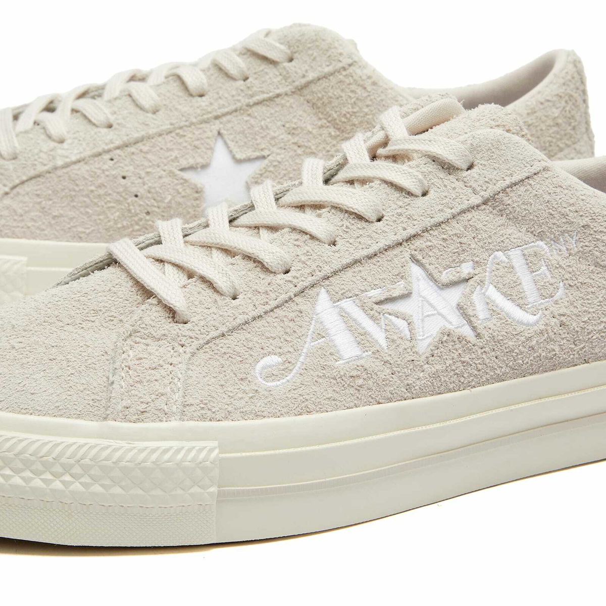 Converse x AWAKE One Star Sneakers in White Sand/Black/White Converse