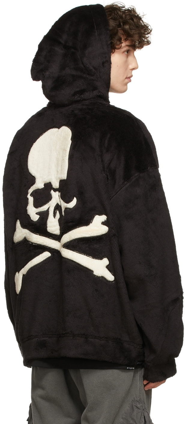 mastermind WORLD Black Sherpa Boxy Zip-Up Hoodie MASTERMIND WORLD