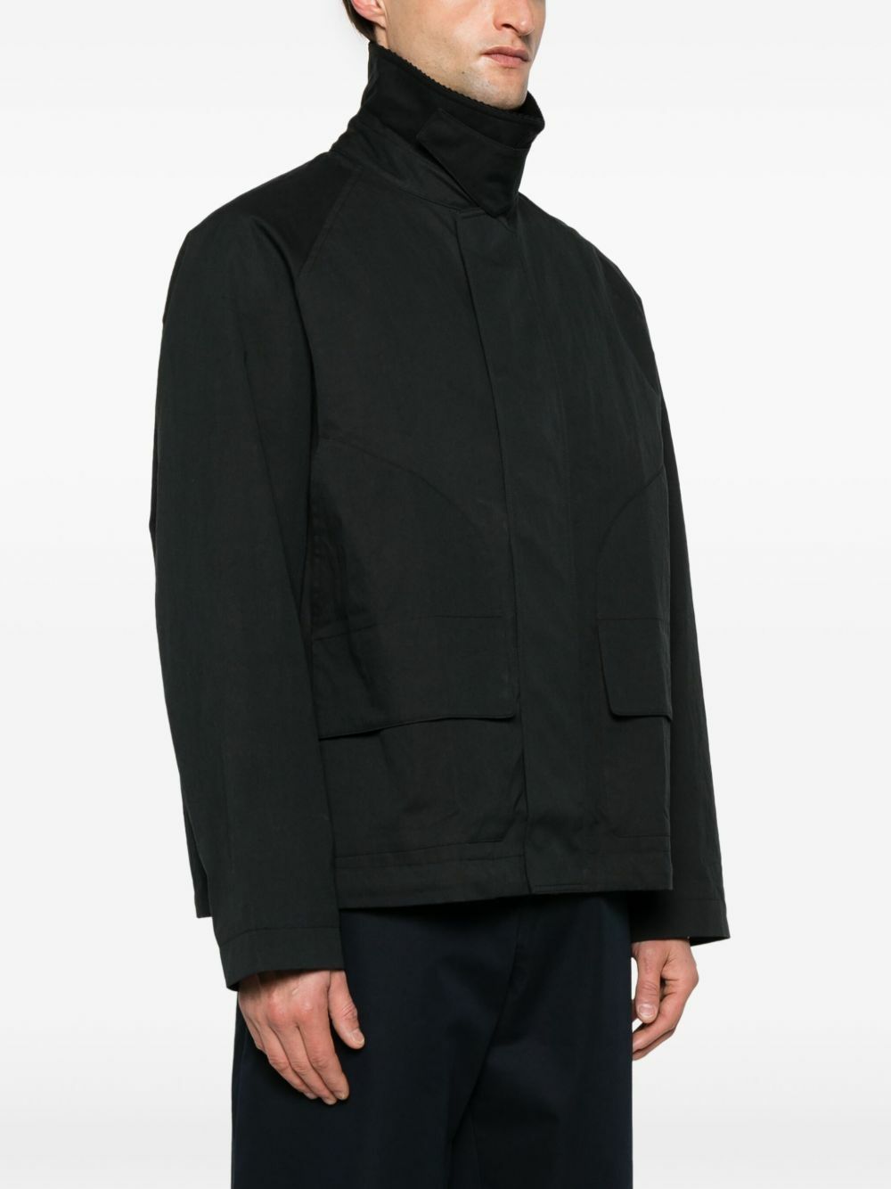 Studio Nicholson Black Press-Stud Bomber Jacket Studio Nicholson