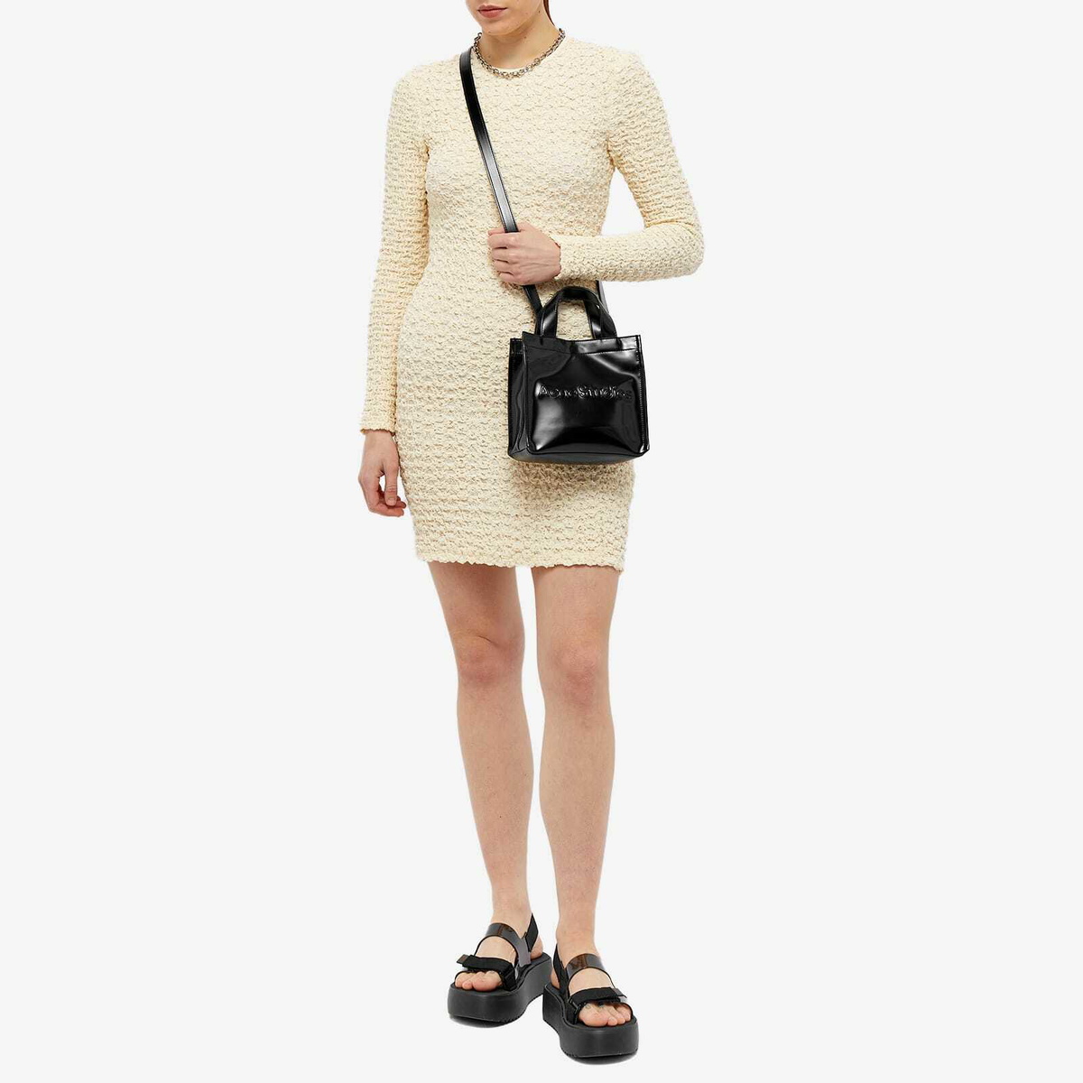 Acne Studios Women's Logo Shopper Mini Bag in Black Acne Studios