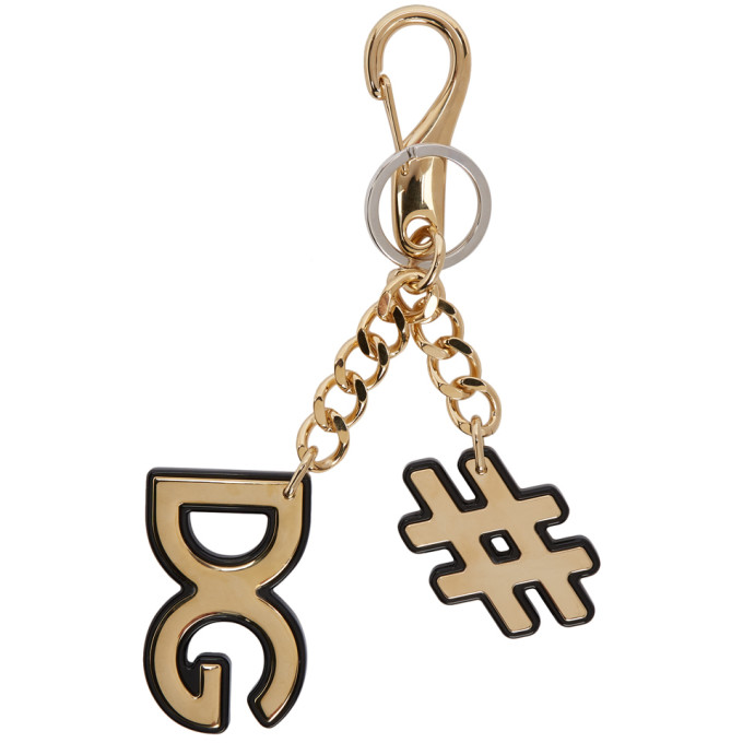 Dolce and Gabbana Gold Metal DG Keychain Dolce & Gabbana