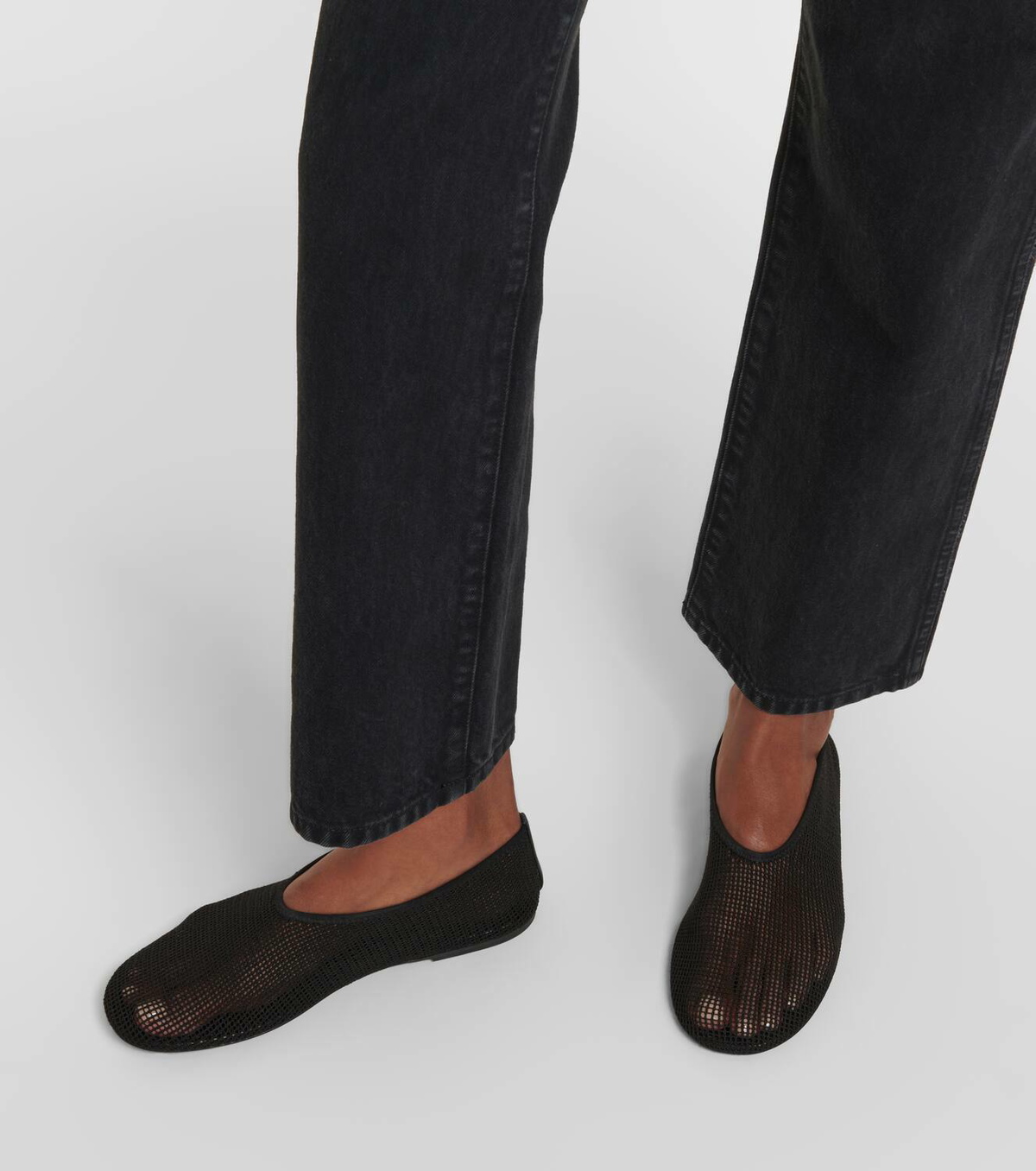 Khaite Marcy mesh ballet flats Khaite