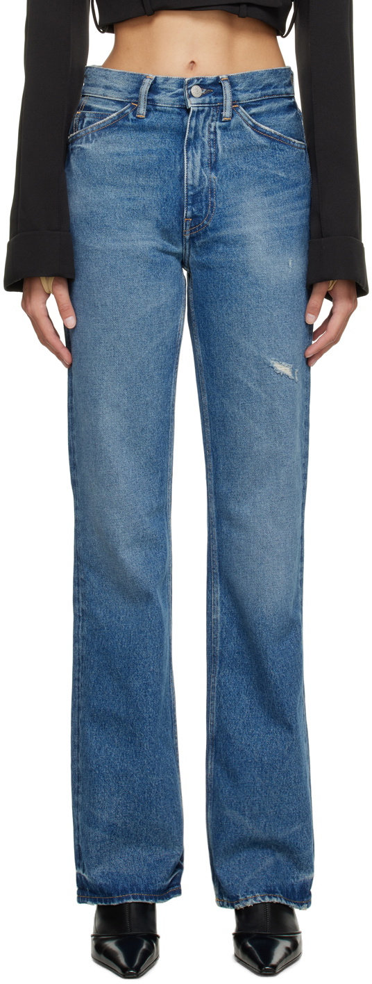Acne Studios Blue Bootcut Jeans Acne Studios