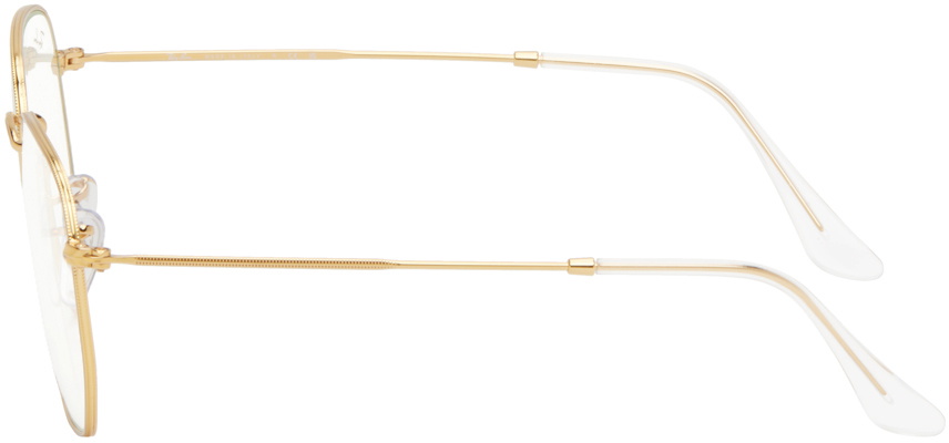 Ray-Ban Gold Hexagonal Blue-Light Clear Glasses Ray Ban