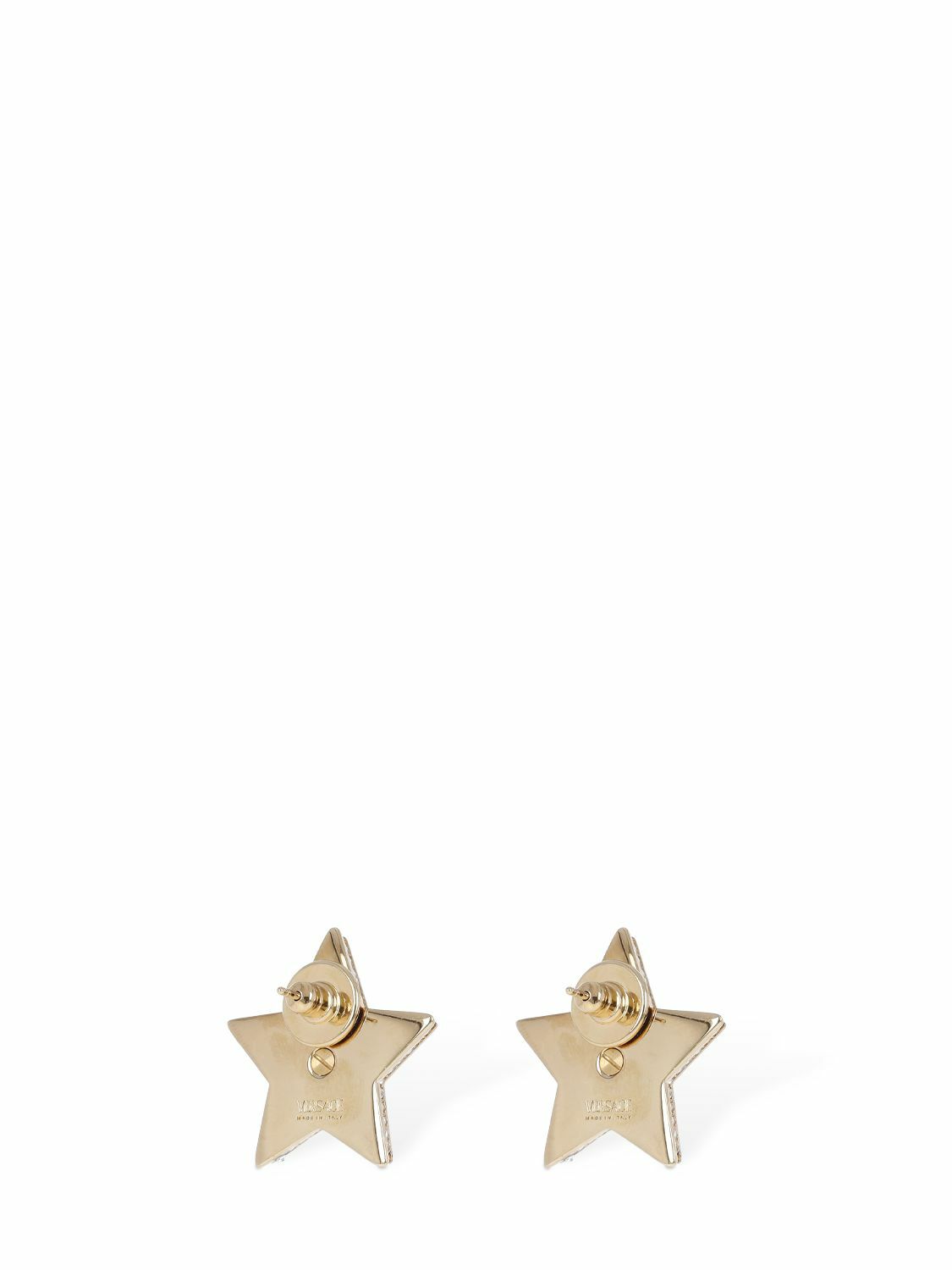VERSACE - Star & Crystal Medusa Stud Earrings Versace