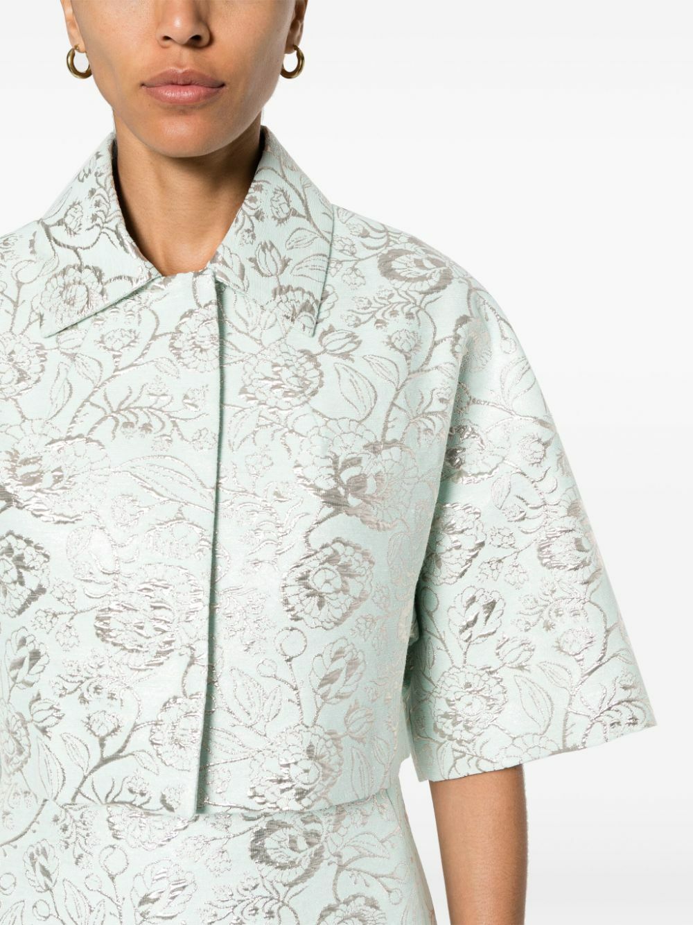 PAROSH - Lurex Jacquard Short Jacket Parosh