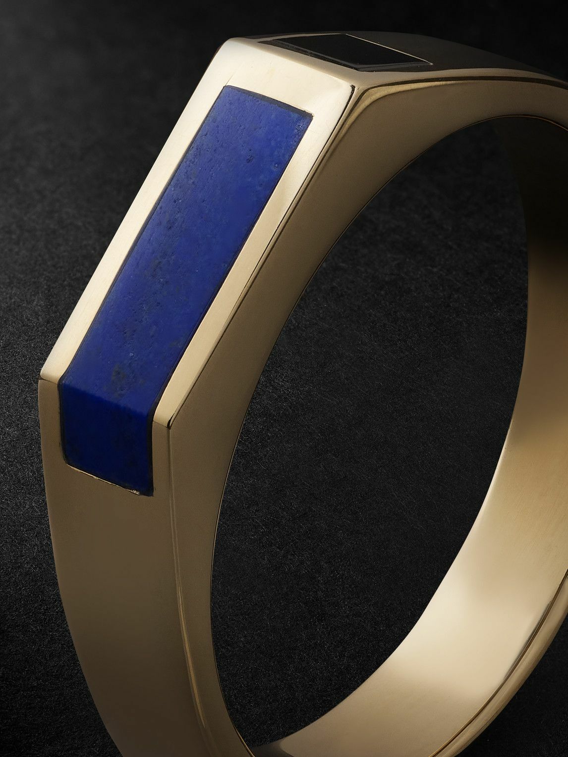 VARON - Gil Gold Lapis Lazuli and Onyx Ring - Gold