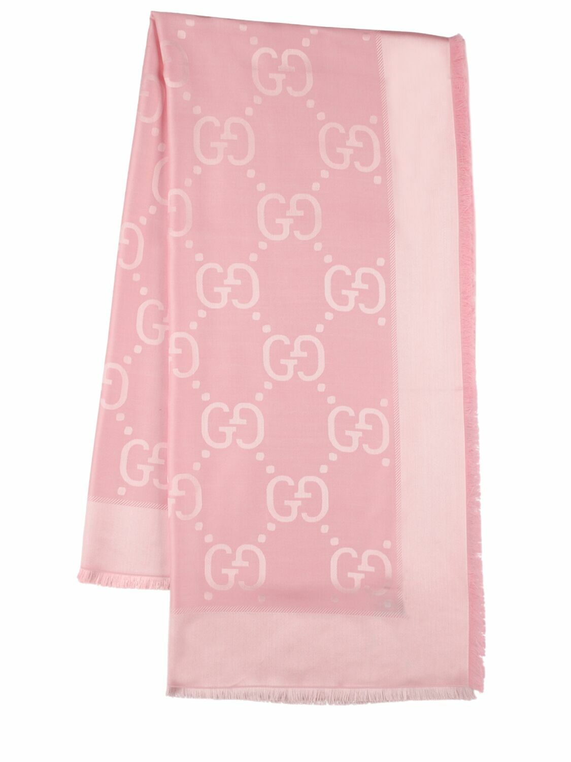 GUCCI - Gg Jacquard Silk & Wool Shawl Gucci