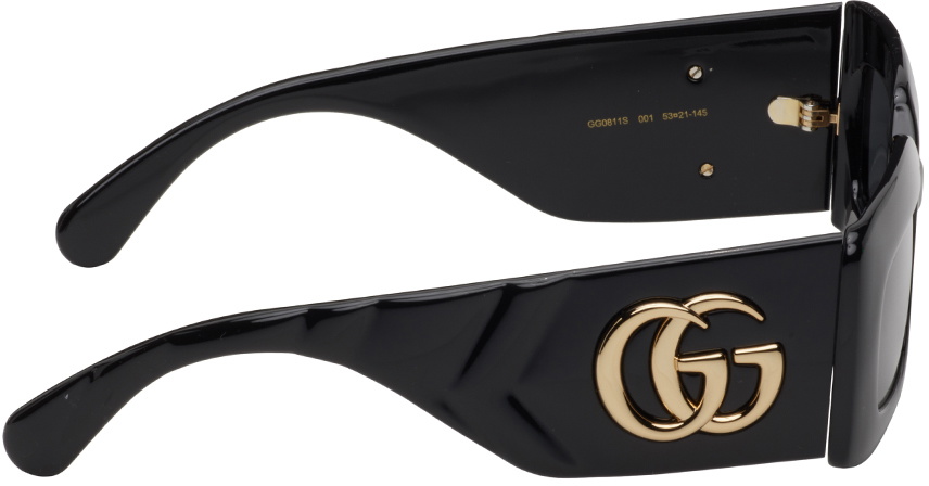 Gucci Black Thick Rectangular Injection Sunglasses Gucci