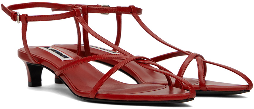 Jil Sander Red High Heeled Sandals Jil Sander