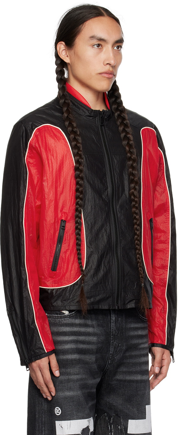 Diesel Black & Red Paneled Jacket Diesel