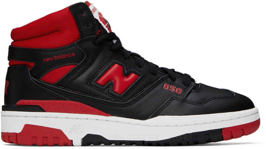 New Balance Black & Red 650R Sneakers New Balance