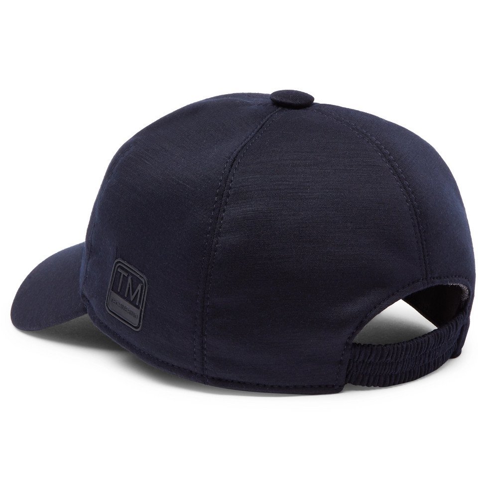 Z Zegna - Striped TECHMERINO Wool Baseball Cap - Men - Navy Z Zegna