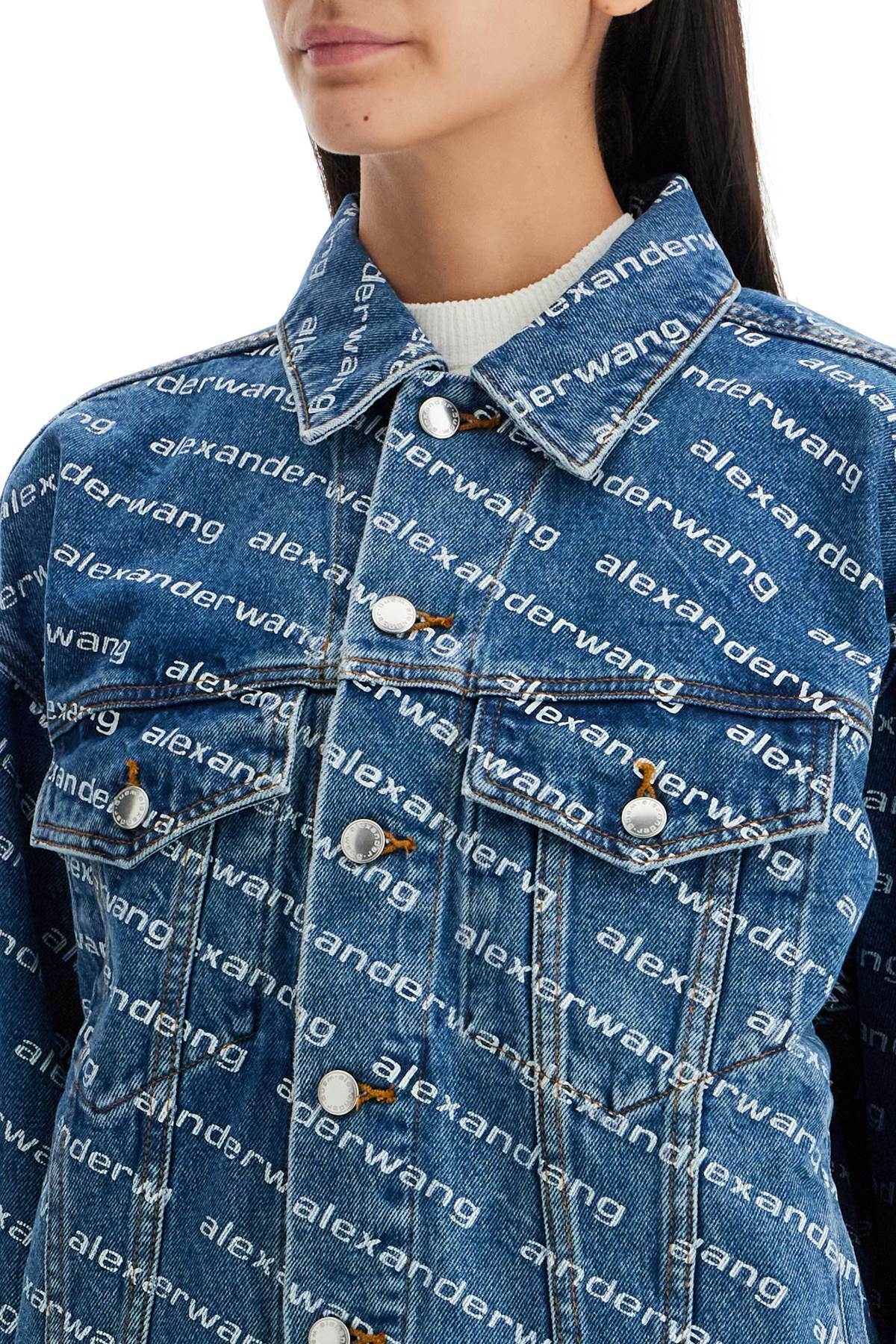 ALEXANDER WANG denim logoed jacket Blue Alexander Wang