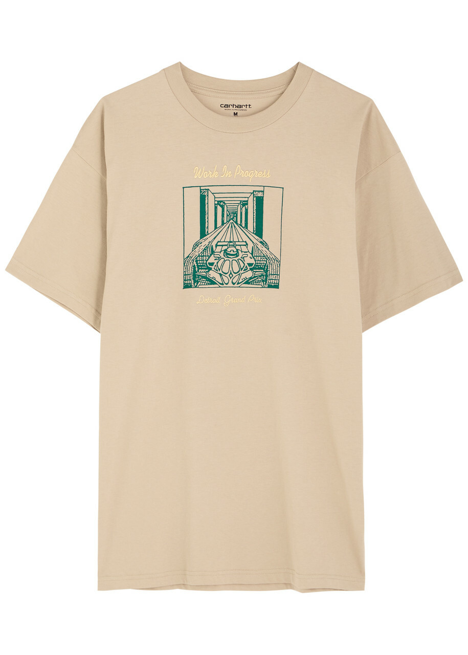 Carhartt Wip Racer Cotton T-shirt Cream Carhartt WIP