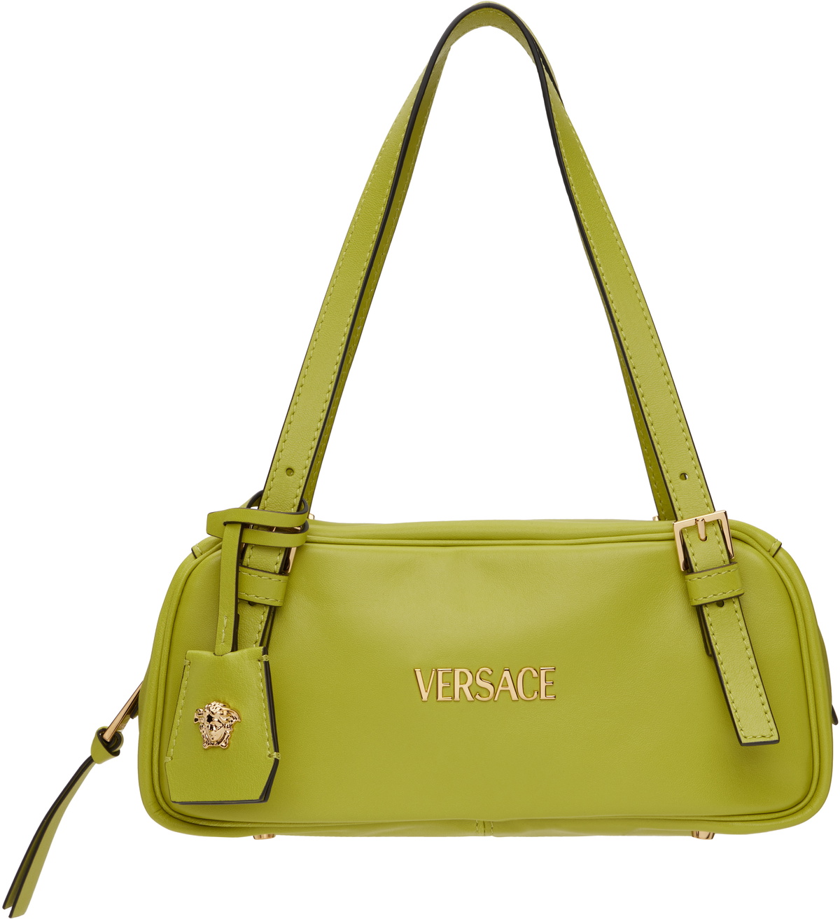 Versace Green 'Versace' Tag Bowling Shoulder Bag Versace