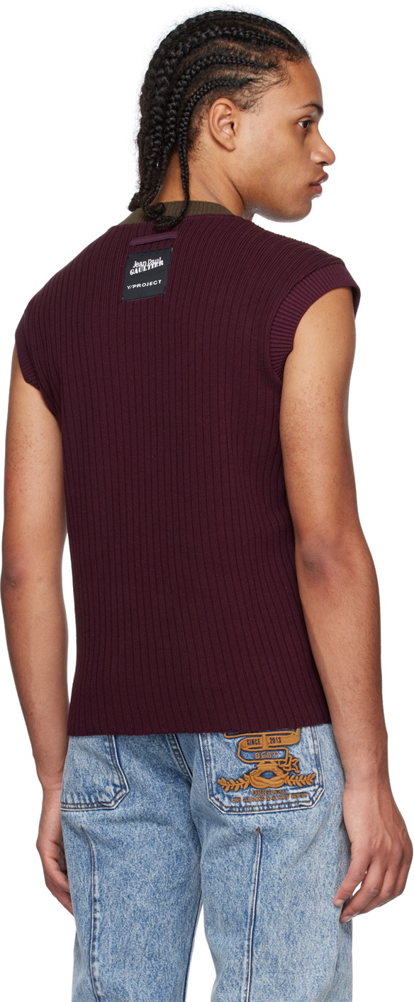 Y/Project Yellow & Burgundy Jean Paul Gaultier Edition Tank Top Y/Project