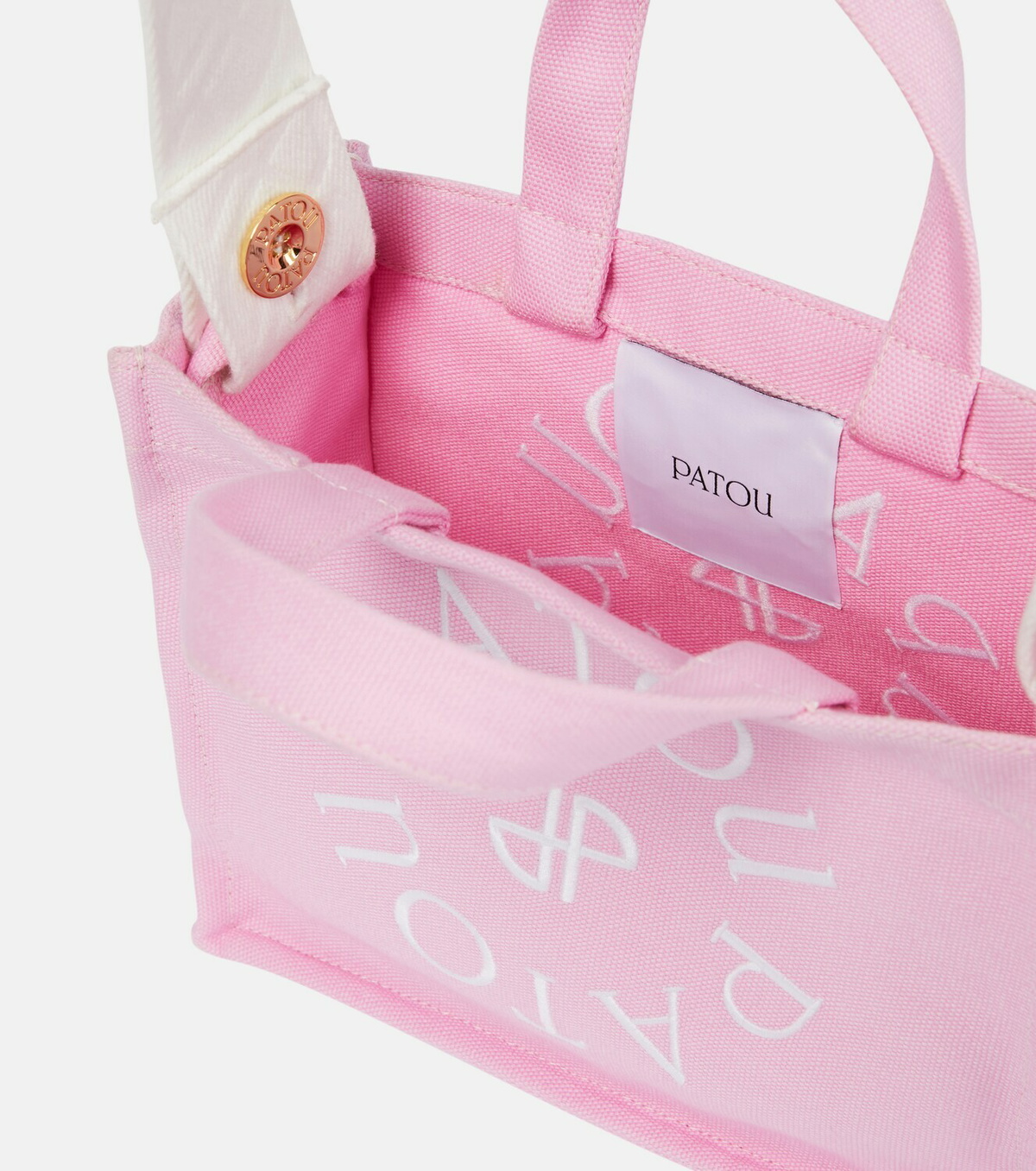 Patou Mini logo canvas tote bag Patou