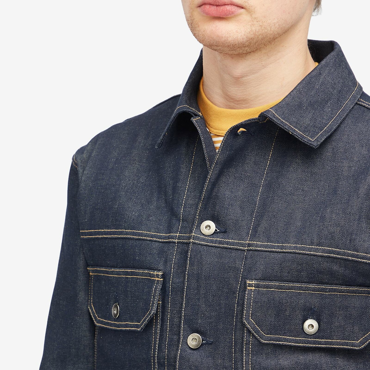 Universal Works Men's Denim Trucker Jacket in Indigo Universal Works