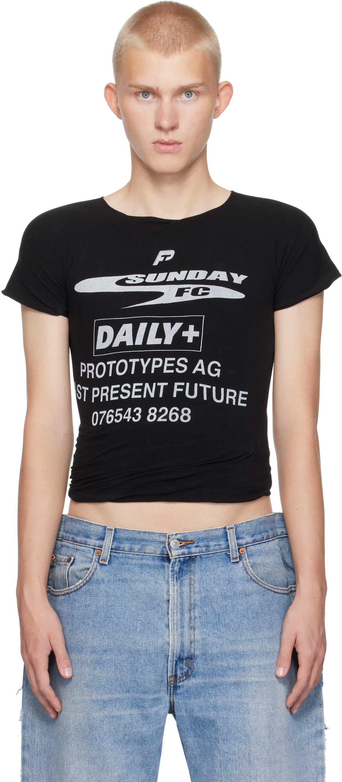 Prototypes Black Twisted T-shirt PROTOTYPES