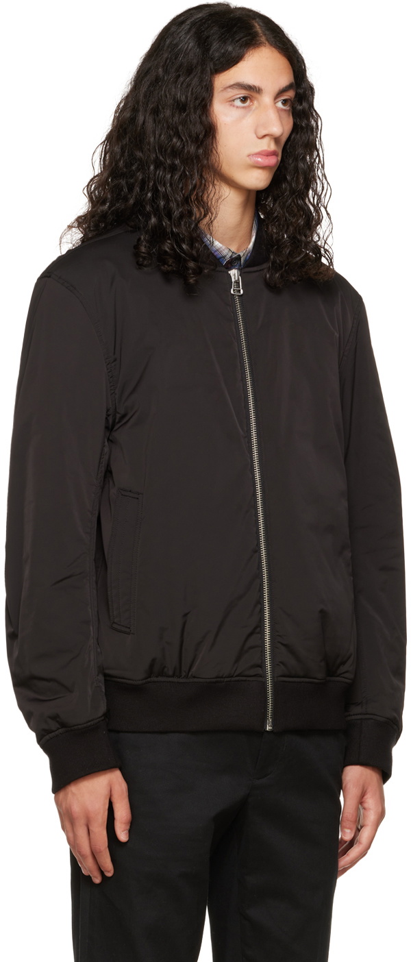 Vince Black Insulated Bomber Jacket Vince