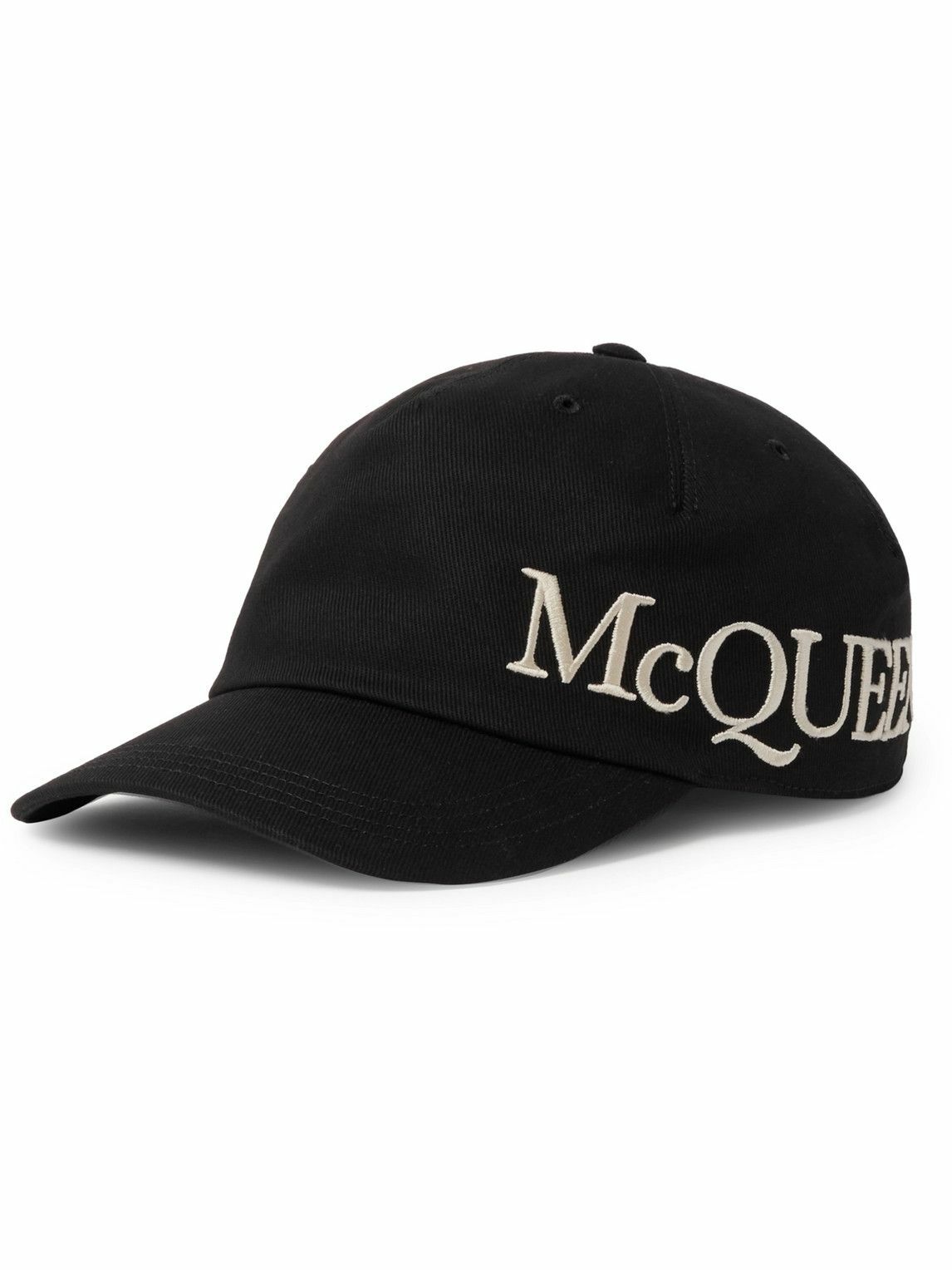 Alexander McQueen - Logo-Embroidered Cotton-Twill Baseball Cap - Black ...